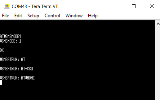 How to set up a Siretta Modem using SMS AT commands